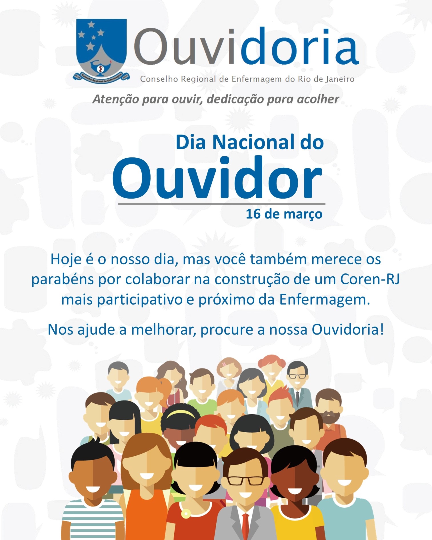 Hoje é Dia do Ouvidor! | Conselho Regional de Enfermagem do Rio de Janeiro Hoje é Dia do Ouvidor! | Conselho Regional de Enfermagem do Rio de Janeiro